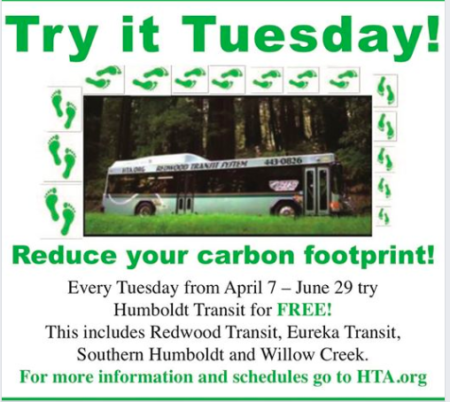 Free Transit Tuesdays Coming to Humboldt! – Coalition for Responsible ...